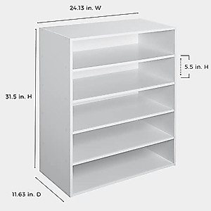 ClosetMaid 1565 Stackable 5-Shelf Organizer, White