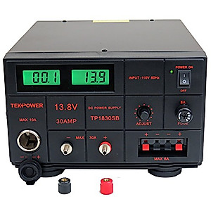 TekPower TP1830SB DC Adjustable DC Power Supply 1.5-15V 30A with Digital Display, Linear Output, Lab Grade High Stable and Low Ripple Voltage Reglator