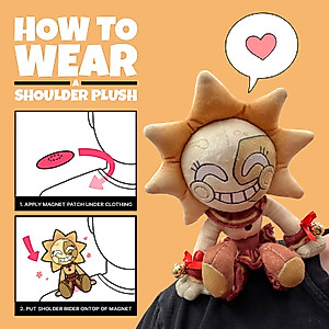 Youtooz FNAF Sun Plush Shoulder Rider 6" inch, Collectible Soft Magnetic Sun Shoulder Rider Plushie from Five Night's at Freddys By Youtooz FNAF Plush Collection