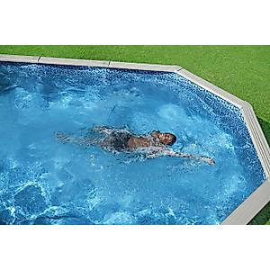 Bestway Hydrium Galvanized Steel Wall Above Ground Pool Set 20' x 12' x 48" | Semi-Permanent, Year-Round Oval Swimming Pool | Includes Sand Filter, Skimmer, Ladder, Ground Cloth, Cover