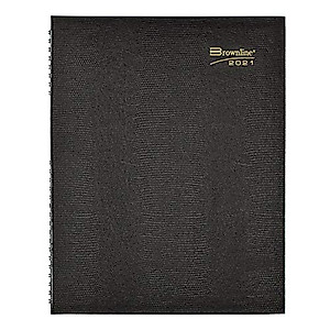 Brownline 2021 CoilProTM Monthly Planner, 14 Months (Dec 2020 - Jan 2022), Hard Cover, Black, 11 x 8.5 inches (CB1262C.BLK-21)