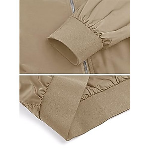 MAGCOMSEN Casual Jackets for Men Bomber Jacket Light Jackets for Men Spring Fall Jackets Pilot Jackets Khaki,XL