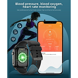 SOUYIE Smart Watch, Infrared True Blood Oxygen Monitor, 1.91" HD Smartwatch for Men with Heart Rate, Blood Pressure, Sleep Monitor, IP68 Waterproof Fitness Tracker Compatible with Android iOS iPhone