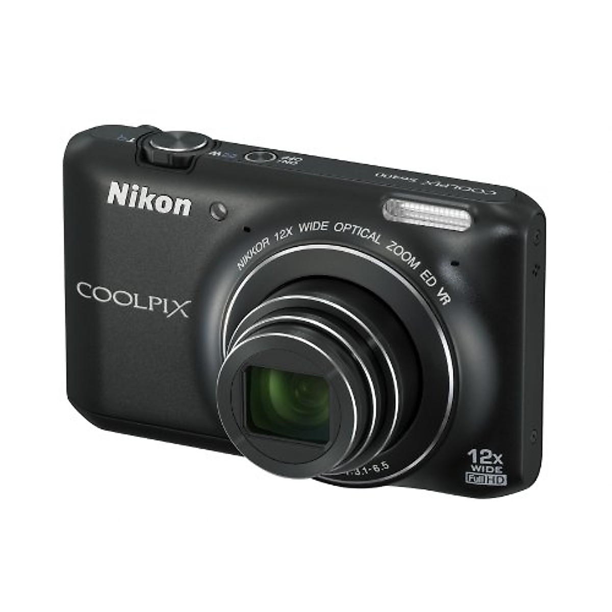 Nikon COOLPIX S6400 16 MP Digital Camera with 12x Optical Zoom and 3-inch LCD (Black) (OLD MODEL)