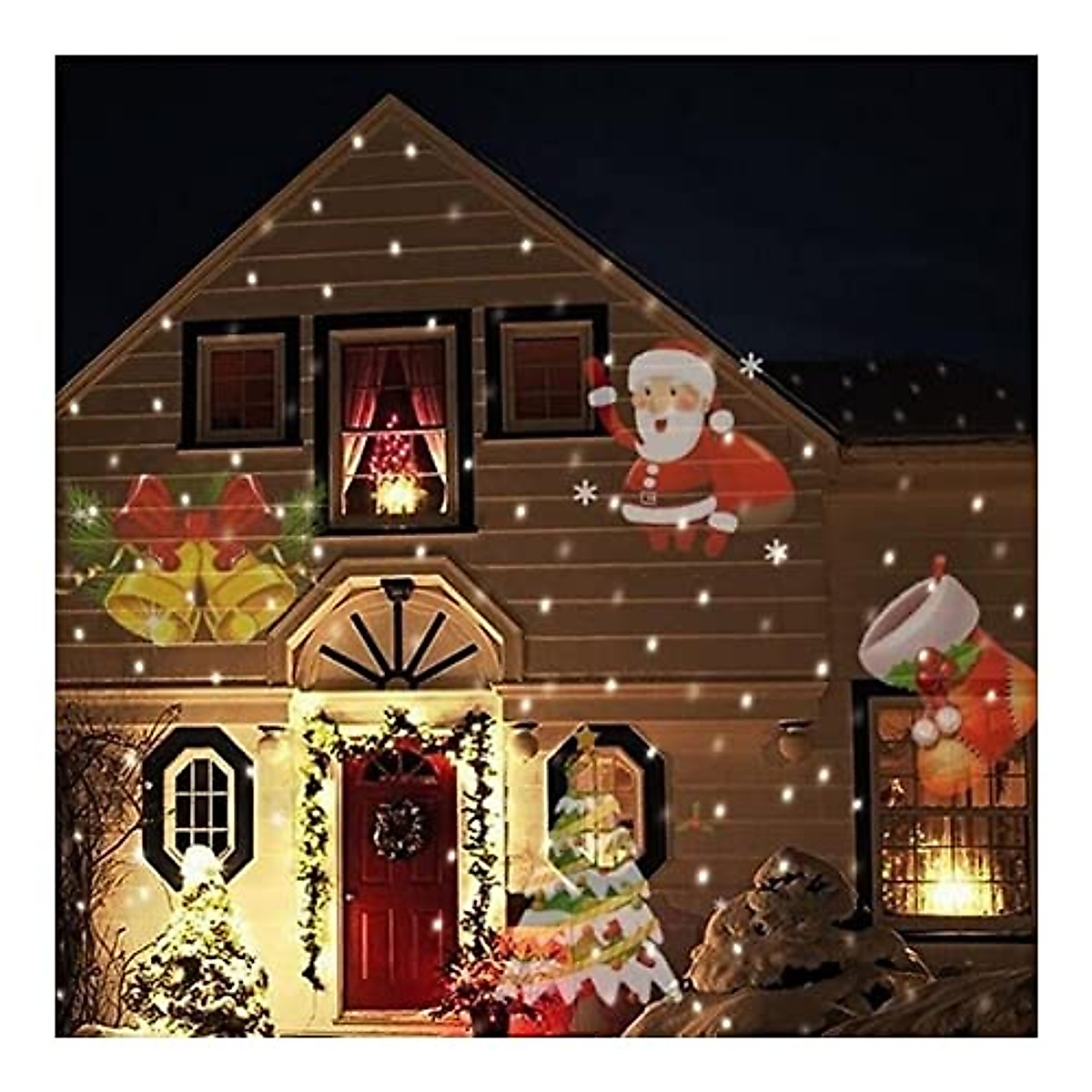 Lovedfgh Christmas Snowflake Lights Christmas Window Projector Lights, Movies Festival LED Projection Decoration Spotlight, Switch Between Christmas The Best Gift for Children at Christmas 11.12