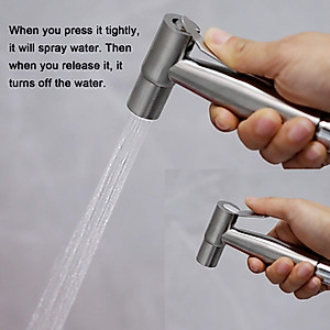 2 Pieces Bidet Toilet Sprayer Head Stainless Steel Handheld Bidet Sprayer Cloth Bathroom Diaper Sprayer for Kitchen and Toilet Cleaning