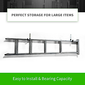 PYBTOOL Metal Utility Hooks Heavy Duty, Garage Wall Storage Hooks, Ladder Hooks, Wall Mount Steel Hooks for Garage, Garden, Tools Storage, Multi-Size(6 Pack)