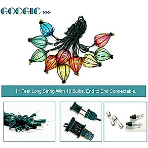 11FT String Lights with 10 Bulbs Backyard Patio Lights String Lights,Hanging Indoor/Outdoor String Lights for Bistro Tents Market Cafe Gazebo Porch Letters Party Deco