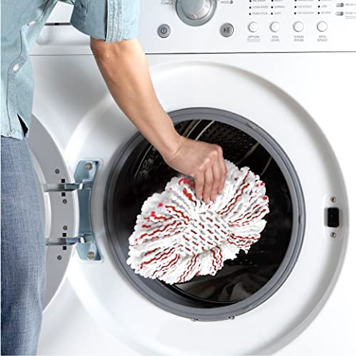 O-Cedar EasyWring Deep Clean Refill (4-Pack) | 40% More Cleaning Power | Microfiber Mop Refill Compatible with O-Cedar EasyWring Spin Mop & Bucket System