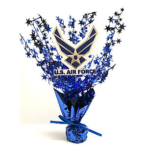 AIR Force Wing Blue Centerpiece (Each) Table Decoration, Balloon Weight