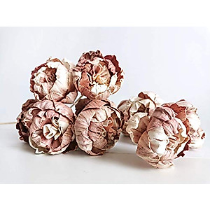 10 Rare Natural Pink Peony 1.5" Sola Flower Reed Diffuser for Home Fragrance Oil by Plawanature.