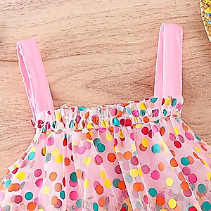 Toddler Baby Girls Summer Fairy Romper Dress Suspender Tutu Tulle Princess Romper Dresses Sundress Clothes Outfit (as1, Age, 3_Years, 4_Years) Pink