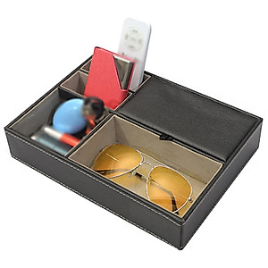 FJVJBNN Storage Box 1pc Pu Nightstand Tray Organizer Men's Desk Locker Room Top Storage Box Household Daily Storage Box