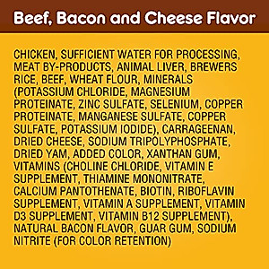 PEDIGREE CHOPPED GROUND DINNER Adult Canned Soft Wet Dog Food Beef, Bacon & Cheese Flavor, 22 oz. Cans 12 Pack