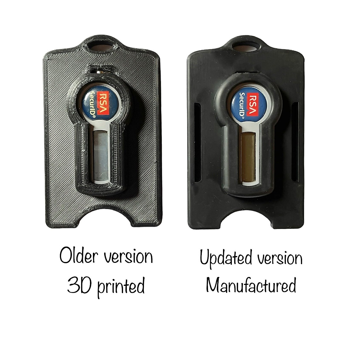 Valor Cards Newest 2023 Model RSA Token and ID Badge Holder - Smooth Finish and Nearly Indestructible (Onyx Black)