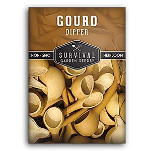 Survival Garden Seeds - Dipper Gourd Seed for Planting - Packet with Instructions to Plant and Grow Birdhouse Gourds in Your Home Vegetable Garden - Non-GMO Heirloom Variety