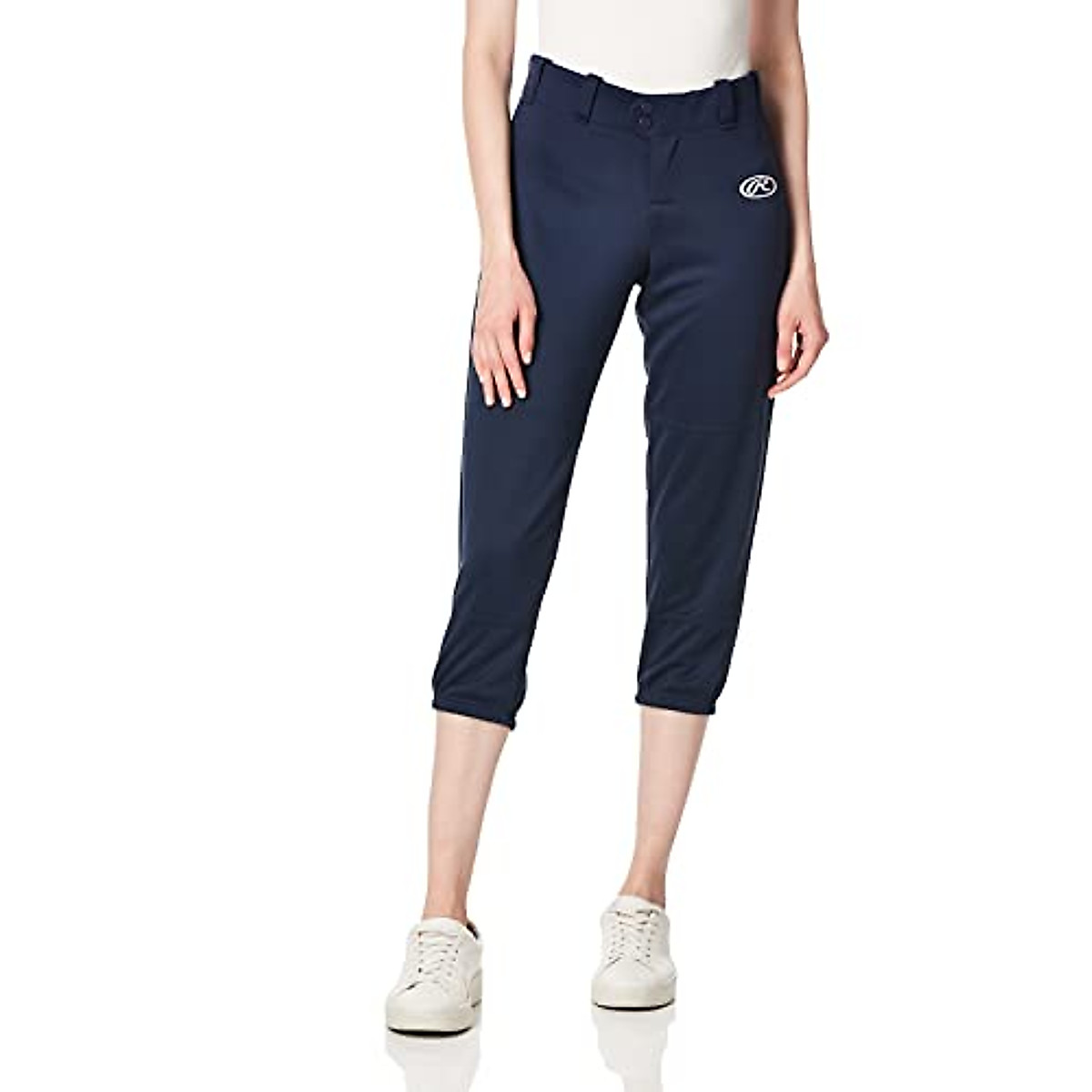 Rawlings Sporting Goods Womens Low-Rise Belted Pant; 150 Cloth, Navy, Small