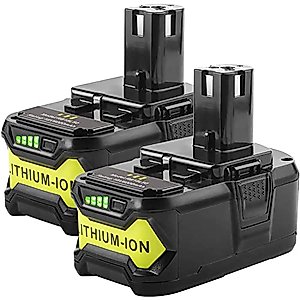 [2 Pack] 18V 6000mAh 18V RB18L50 Replacement Battery for P102 Ryobi Lithium Ion P103, P104, P105, P107, P108, P109 P122 Cordless Power Tools