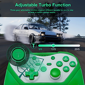 Switch Controller,Wireless Pro Controller for Switch/Switch Lite/OLED with Hardshell Carry Case, Switch Remote Gamepad with Joystick,NFC,Home Wake-Up,Support Gyro Axis,Turbo and Dual Vibration