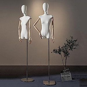 Female Dress Form Female Dress Form Mannequin Torse, Display Mannequin Body With Anti Fingerprint Base, Adjustable Height 70-94 Inch Mannequins Sewing Torso For Dress Jewelry Display Female Dress Form