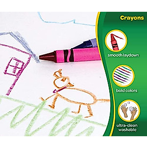 Crayola 64ct Washable, Bulk Crayon Set, School Supplies for Kids, Ultra Clean 2pk [Amazon Exclusive]