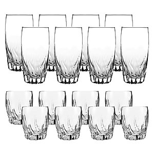 Anchor Hocking Central Park Drinking Glasses (16-Pieces, dishwasher safe)