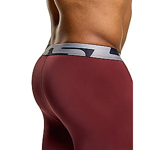 TSLA Men's Compression Pants, Cool Dry Athletic Workout Running Tights Leggings with Pocket/Non-Pocket, 3pack Cool Dry Pants Camo Black/Yellow/Brick, XX-Large