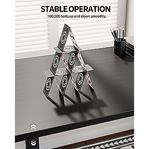 SIAGO Electric Standing Desk Adjustable - 55 x 24 Inch Sit Stand Desk with Cable Management - Adjustable Height Stand up Computer Table Desks for Home Office Work