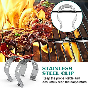 Meat Probe Kit for Masterbulit Gravity Series 560/800/1050 XL Digital Charcoal Grill and Smoker, Meat Probes with Clips and Gormmet 2-Pack