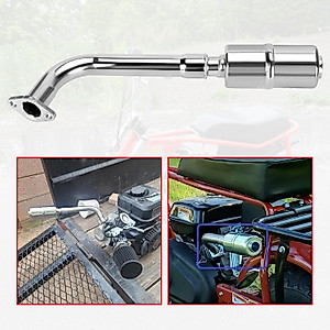 GREHUA Upgrade Exhaust Pipe Muffler Jet Kit Compatible with Predator 212cc 196cc 5.5hp 6.5hp GX160 GX200 Engine Coleman CT200U CT200U-EX BT200X Baja Warrior MB200 Mini Bike KT196 Go Kart Parts