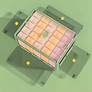 Gemdeck Large Collapsible Clear Storage Bins with Lids Plastic Storage Box Closet Organizers and Storage Bins