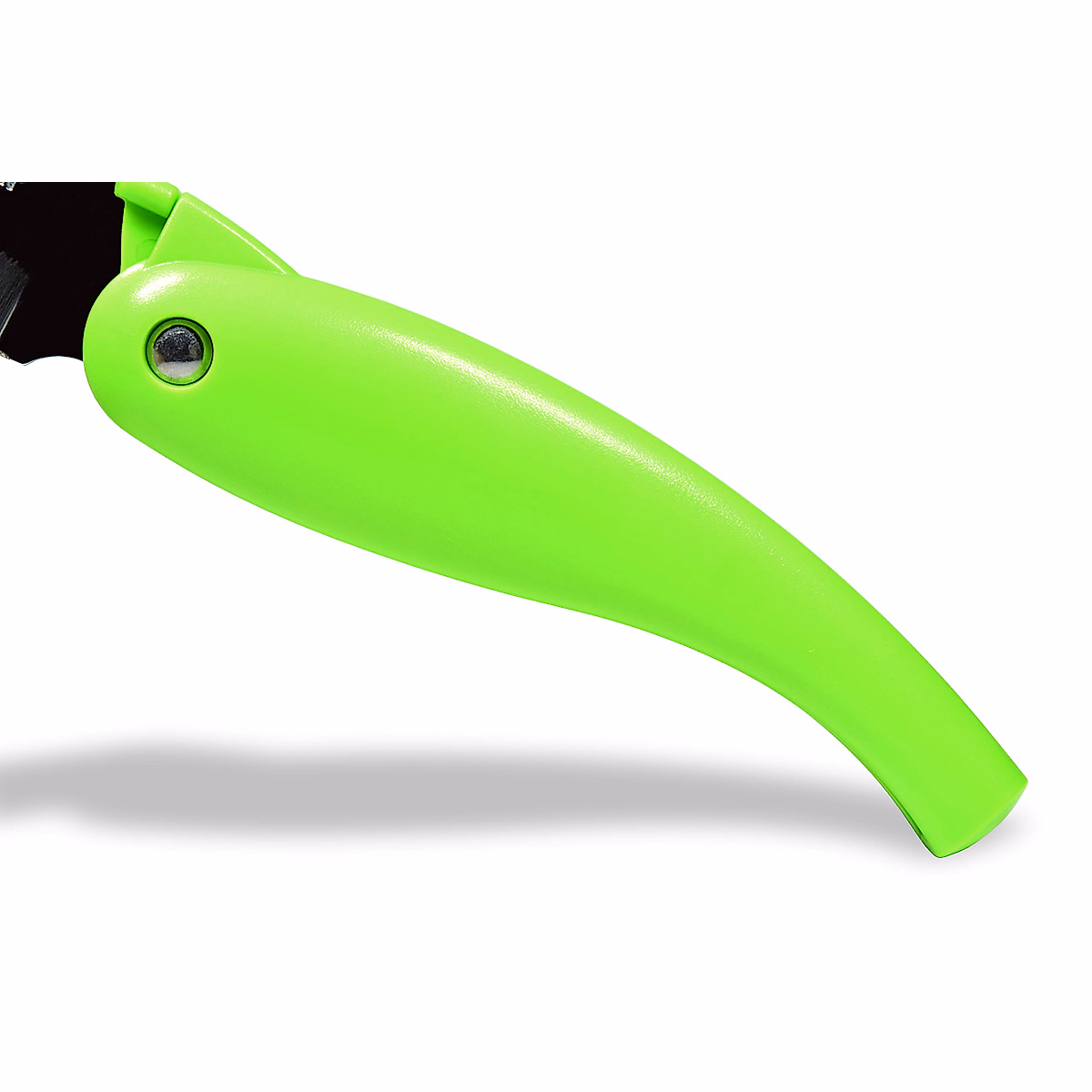 Seki Japan Folding Fruit Knife, Small Peeling Knife, 3.3-inch stainless steel blade with green plactic handle, for kitchen and outdoor