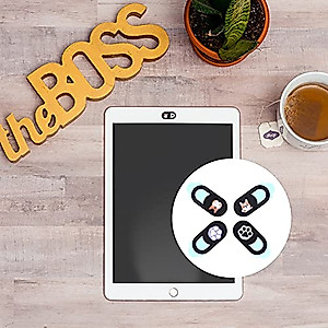 Hemobllo Computer Camera Covers Webcam Cover Slide Camera Blocker: Laptop Cover Phone Privacy Stickers Anti- Peeping Privacy Shutter Protects for Laptop Tablet Cell Phone PC Black 4pcs