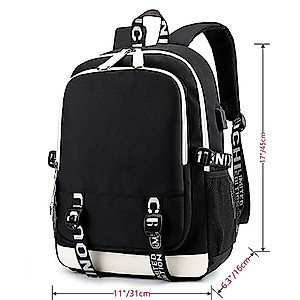 FSRONGXI 17Inch Bankugo Backpack Toga Laptop Backpacks Large Casual Daypack Anime Backpack with USB Charging Port (A)