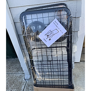 Mount Plus SF-118 Grocery Utility Shopping Cart with Dual Swivel Wheels | Easily Collapsible and Portable to Save Space and Heavy Duty | Rolls Smoothly on Streets, Store, Sidewalks and Indoors