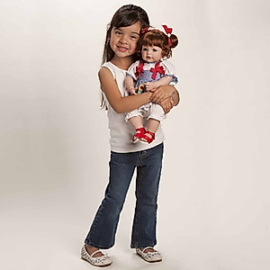 Adora Toddler Time Premium Collection Daisy Delight, 20" Realistic Toddler Baby Doll, with Exclusive Powder Scented Soft CuddleMe Vinyl, Auburn Red Hair, Blue Eyes Birthday Gift For Age 6+