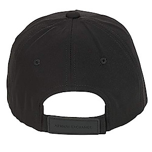A|X ARMANI EXCHANGE mens 3d Rubber Ax Tonal Logo Hat Baseball Cap, Nero/Black, One Size US