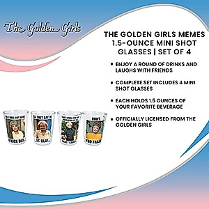 Silver Buffalo The Golden Girls Memes 1.5-Ounce Mini Glasses | Set of 4