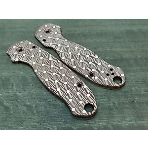 HONEYCOMB engraved Copper Scales for Spyderco Para 3