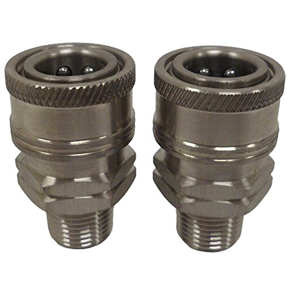 Ultimate Washer UW16-PW4FB0, Female Coupler, Stainless Steel, 2-Pack (3/8")