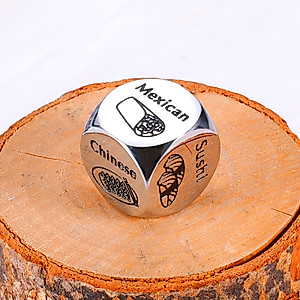 Him Her Couple Gifts for Boyfriend Girlfriend Food Decider 11th Anniversary Steel Date Night Gifts for Husband Wife for Wedding Christmas Valentines Birthday for Women Men