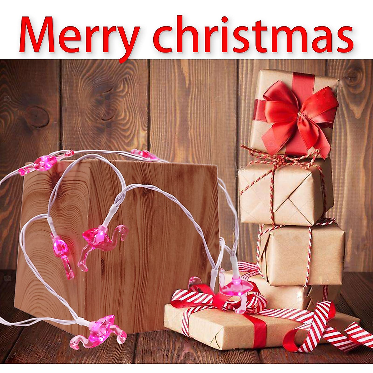 WIND Flamingos Holiday LED Christmas Light Phone Charging Cable, 8 LED Pink 50inch Charger Cord for Phone 14/Pro Max/Pro/Plus,Phone 13/Pro Max/Pro/Mini,12 Pro Max/11 Pro/8/7 Airpods etc