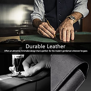 ykooe Leather Phone Holster for iPhone SE 2022 2020, Black – L