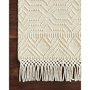 Loloi II Noelle Collection NOE-04 Ivory/Ivory, Geometric Area Rug 8'-0" x 10'-0"