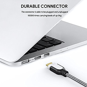 JYFT HDMI Cable 6ft - HDMI 2.0 (4K @ 60fps), High Speed with Ethernet 18Gbps, Audio Return, Video 4K 2016P HD, 1080P 3D, Blue-ray, Support Apple TV, Xbox, PS3, PS4, HDTV, 1Pack