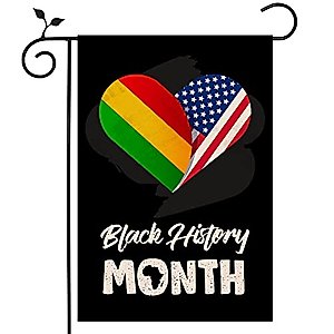 Nepnuser Black History Month Garden Flag African American National Holiday Party Decoration Equality Social Celebration Double Sided Lawn Front Yard Sign
