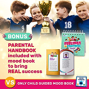 Calm Down Corner Supplies, SkillEase Feelings in Control Flip Book, Emotion Chart for Kids, Autism, Emotions and Feeling Book for Kids, Self Regulation for Kids, Calming Corner