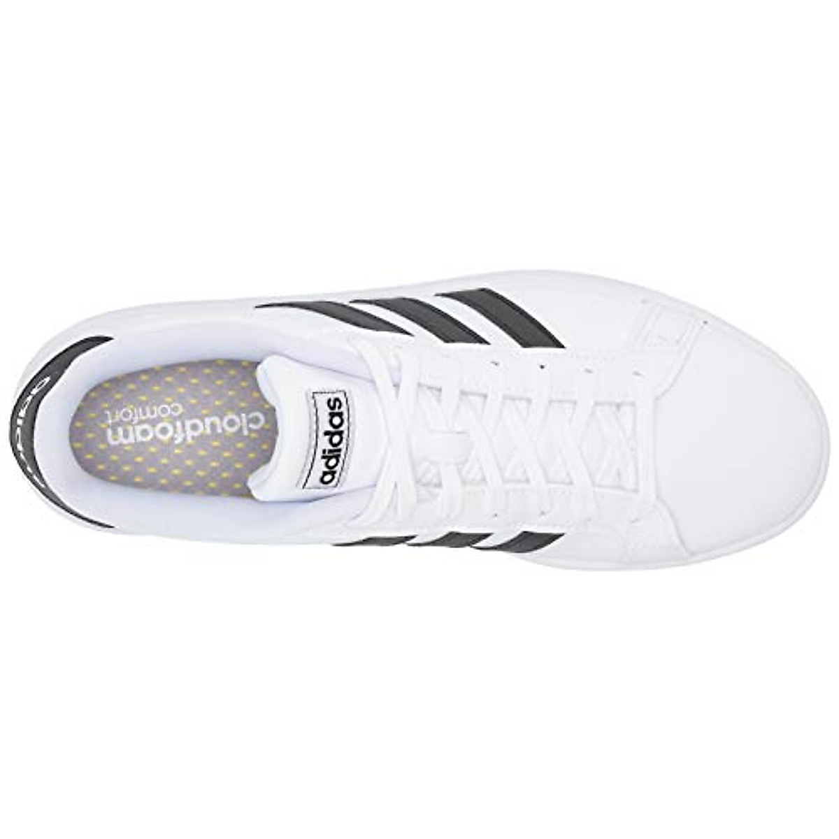 adidas Women's Grand Court Shoe, White/Black/White, 8