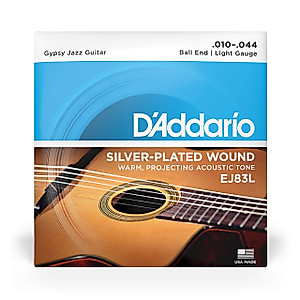 D'Addario Gypsy Jazz Acoustic Guitar Strings - EJ83L - Ball End - Light, 10-44