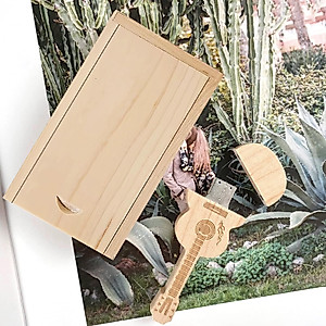 Guitar Shape Wood USB Flash Drive with Gift Box TATMOHIK 64GB USB 3.0 Wedding USB Memory for Storing Photos Maple Wooden Thumb Drive for Keepsakes for Wedding, Birthday, Valentines Day